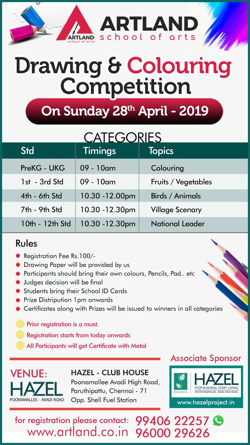 Drawing & Colouring Competition in Avadi, Chennai – Kids Contests