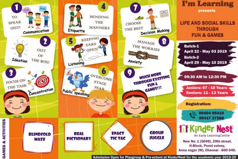 LIFE AND SOCIAL SKILLS WORKSHOP THROUGH FUN GAMES – Kids Contests