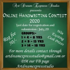 Handwriting Online Contest – Kids Contests