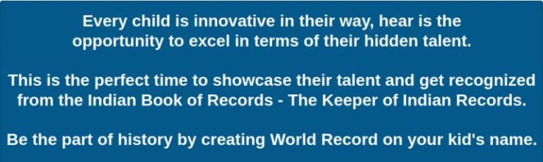 Talent Hunt from Indian Book of Records – Kids Contests