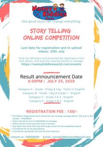Online Story Telling Competition @ NANNYKIDDIESWORLD – Kids Contests