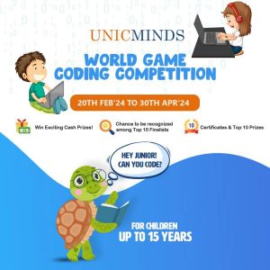 UnicMinds World Game Coding Competition Feb 2024 – Kids Contests