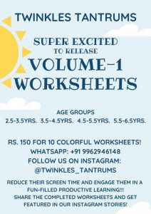 Twinkles Tantrums – Worksheets for Kindergarten – Kids Contests